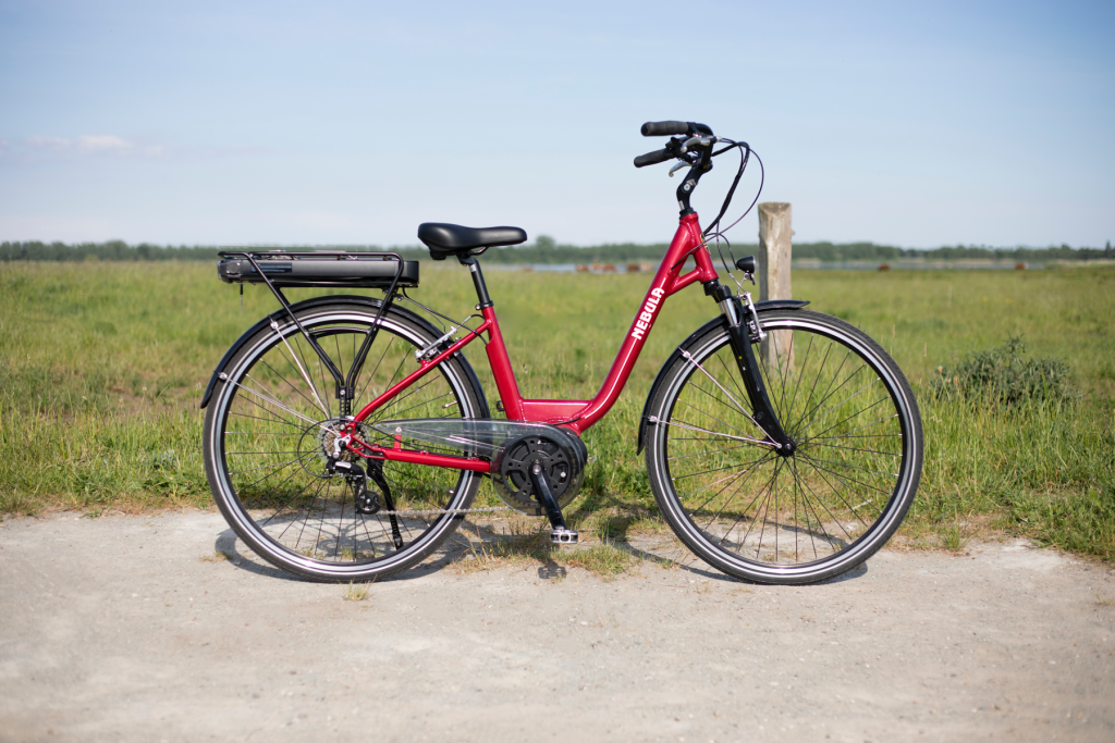 BATRIBIKE NEBULA Step-Through Style Electric Bike – Candy Red – Aria Bikes