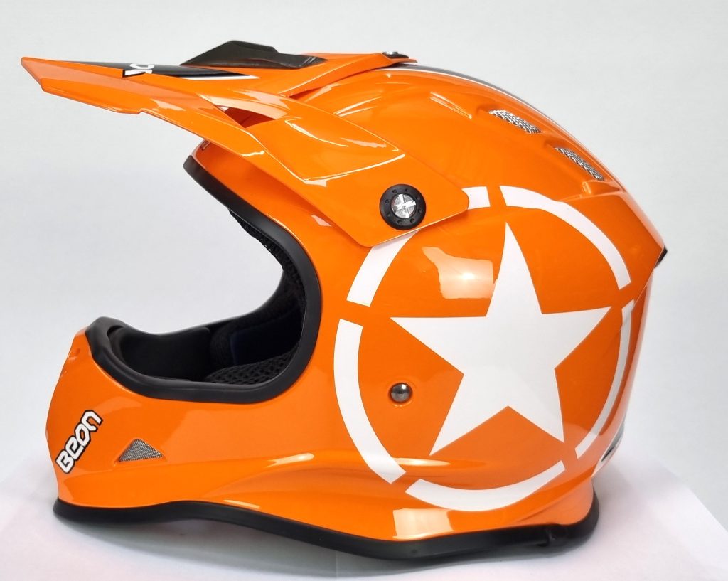 Beon Motocross Crash Helmet – Orange – Aria Bikes